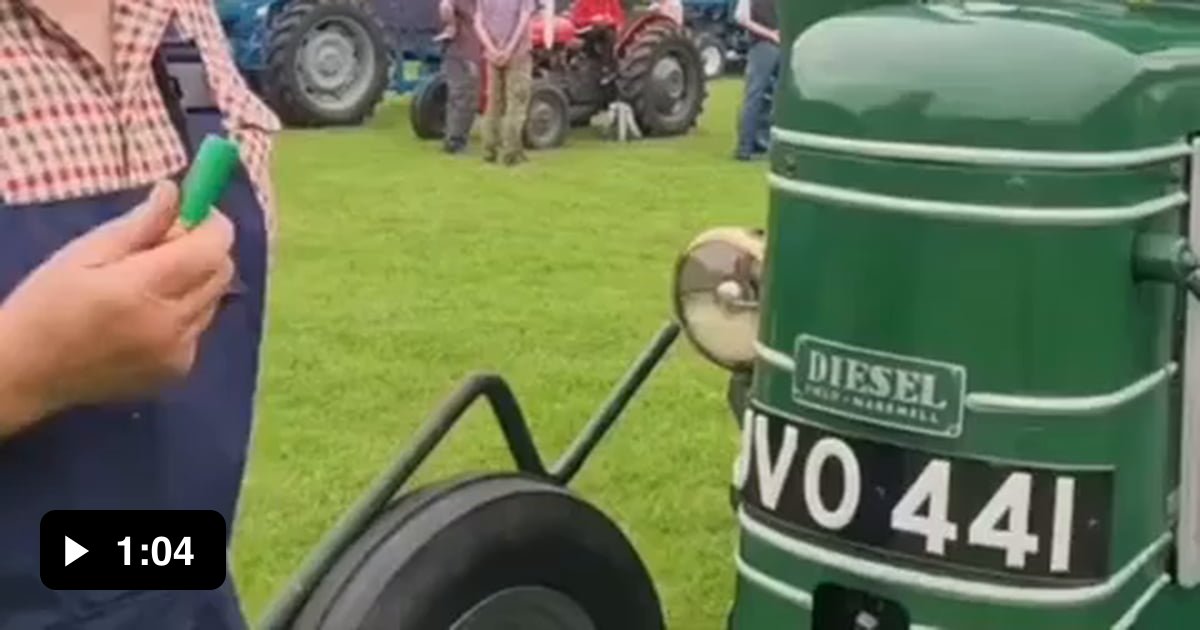 Starting an old diesel engine using an empty shotgun shell - 9GAG