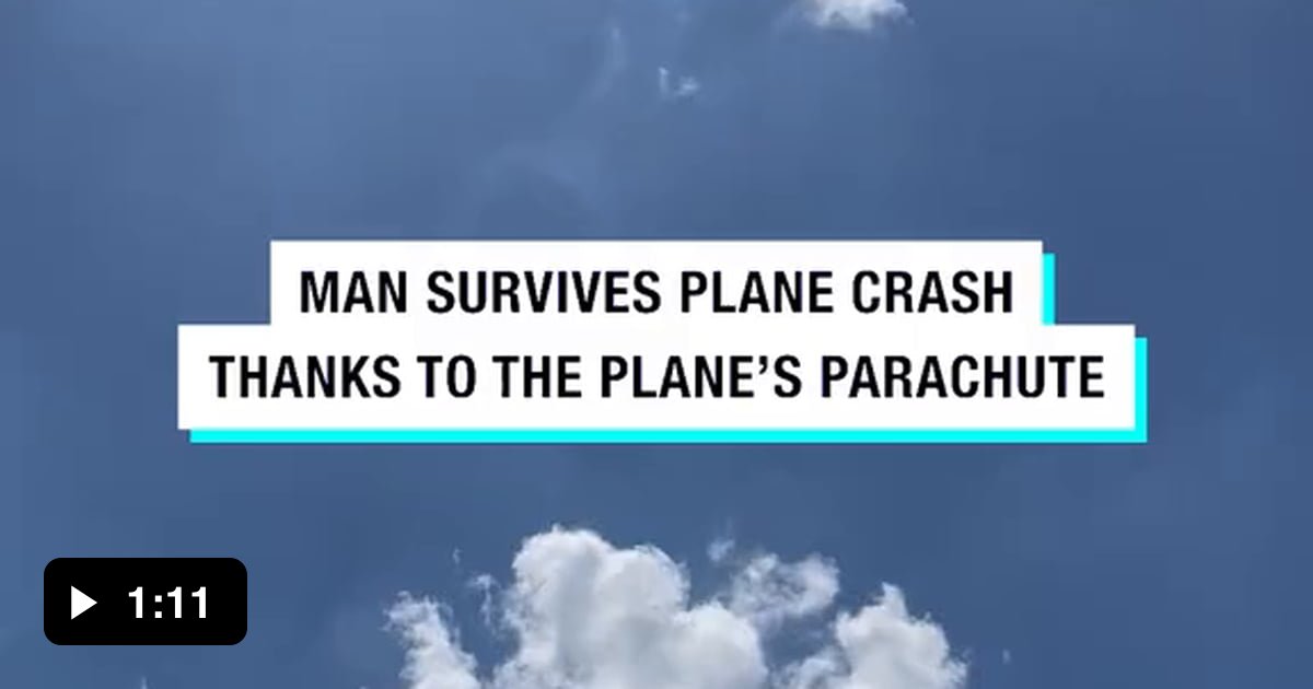 Man survives plane crash. Thanks to his parachute. - 9GAG