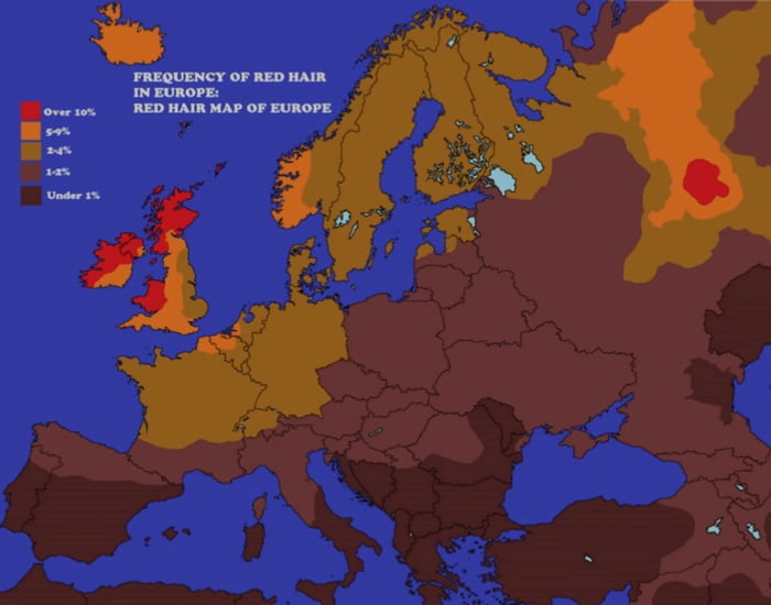 Red Hair Map - 9GAG
