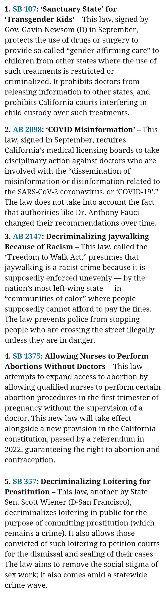 California passes 5 new laws at the start of 2023 - 9GAG