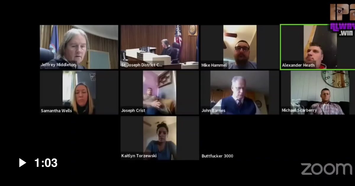 Joins Zoom Court without checking his screen name. Mr. 3000 - 9GAG