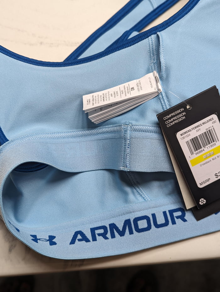 New sports bra comes with 20+ tags sewn in. - 9GAG