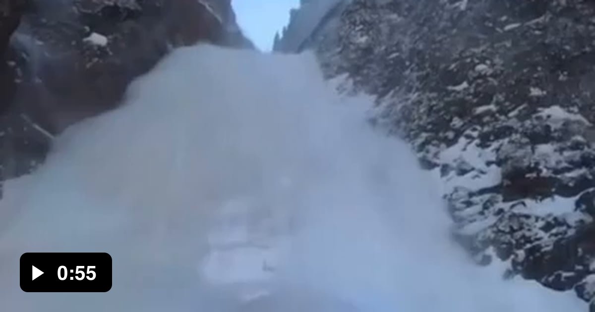 Getting caught in an avalanche while ice climbing - 9GAG
