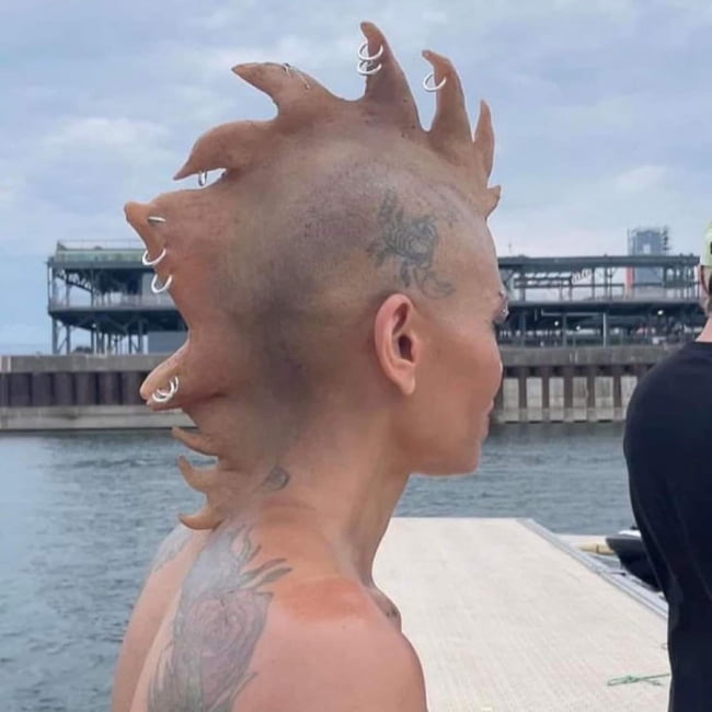 Punker shaved her head - 9GAG