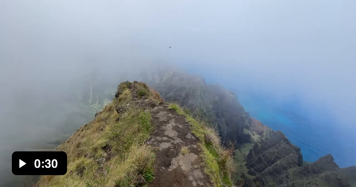 Walking down a narrow ridge - 9GAG