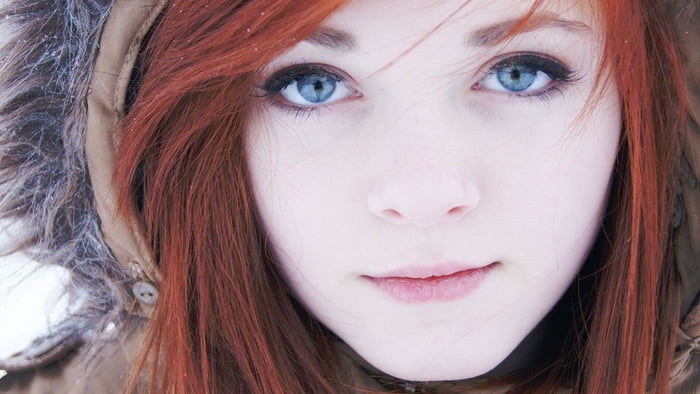 Those blue eyes and this red hair
