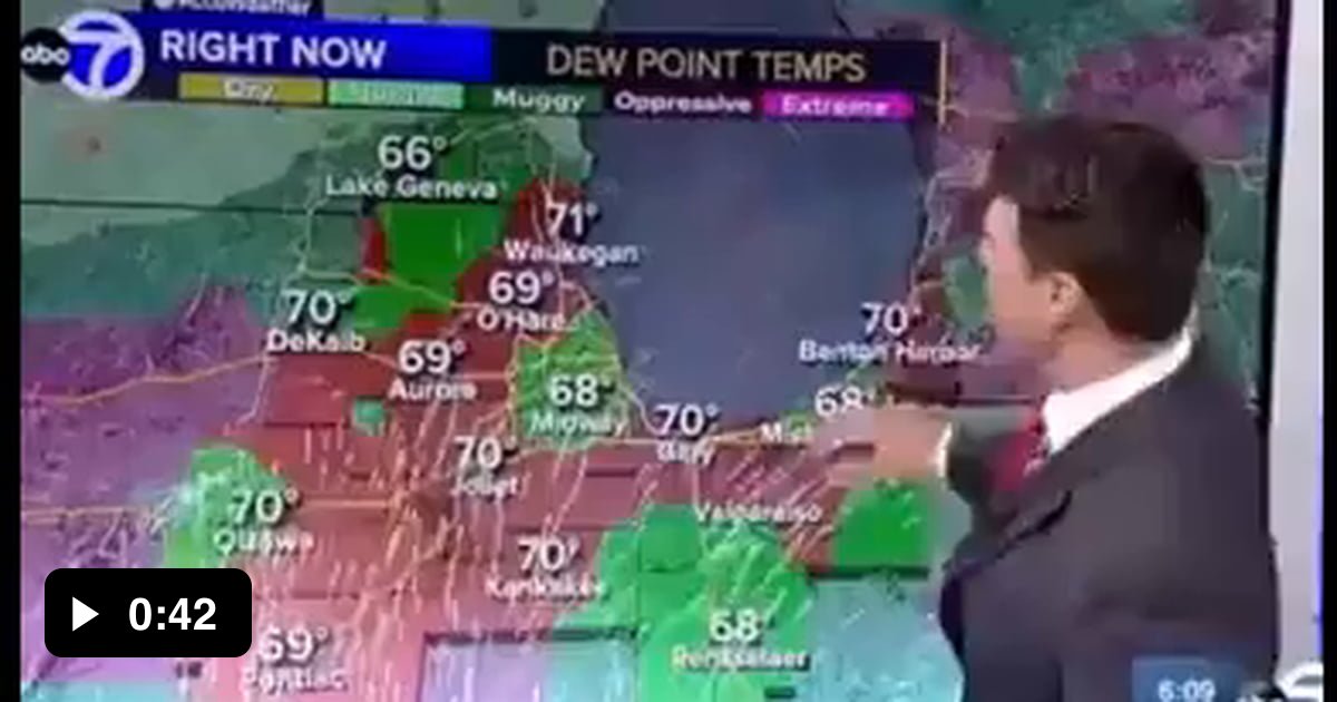 Weather guy discovers the touch screen on his weather map - 9GAG