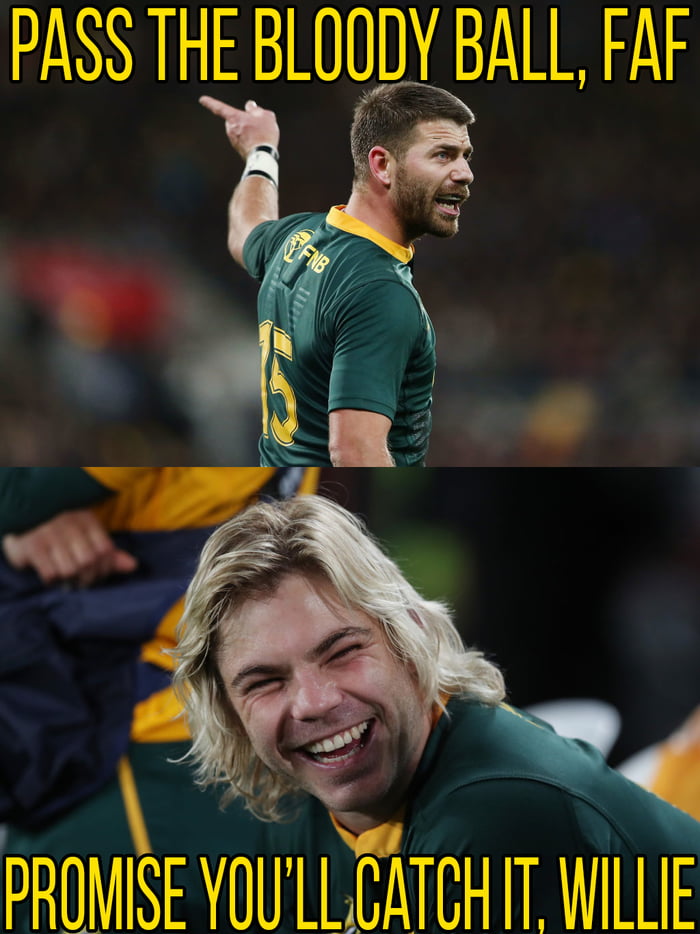 What's happens when the Springboks pass the ball? - 9GAG