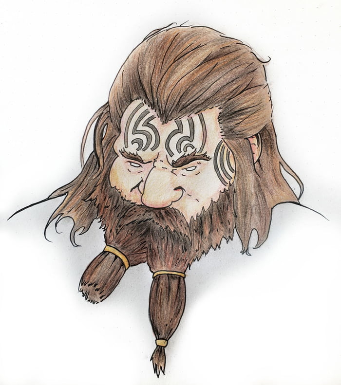 First try at character design. Dwarf Fighter for a DnD heavy metal ...