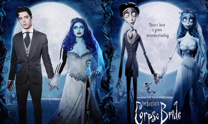 We recreated Tim Burton's Corpse Bride movie poster! - 9GAG
