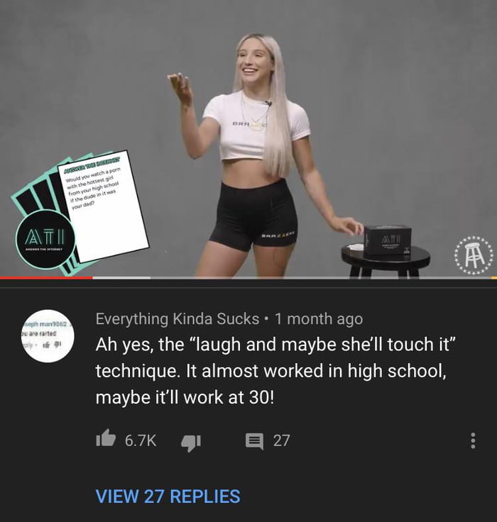 Context: men laughing after every time Abella Danger spoke - 9GAG