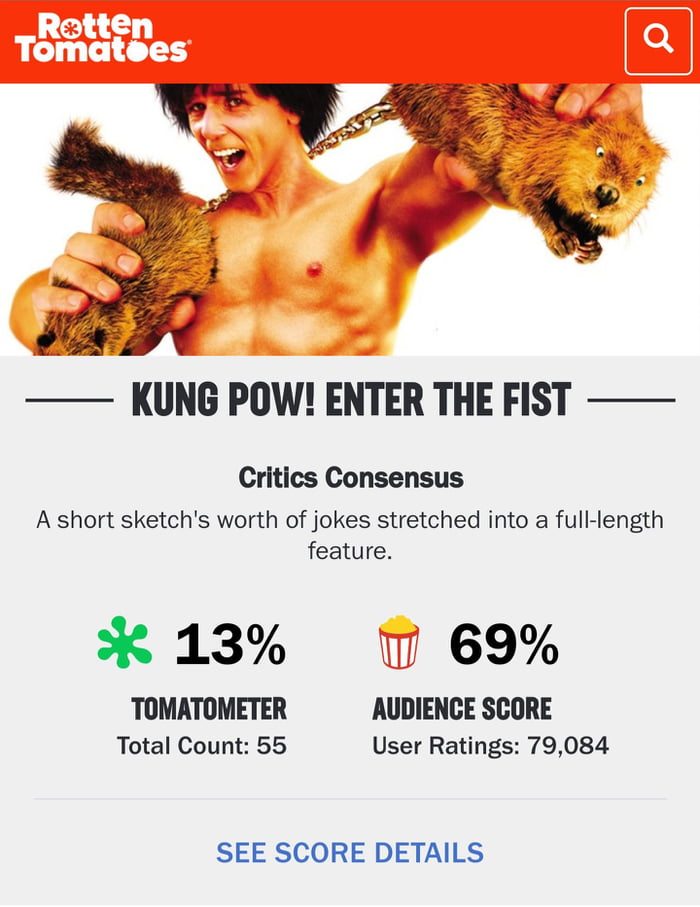 Rotten Tomatoes is garbage. Obviously the chosen one. - 9GAG