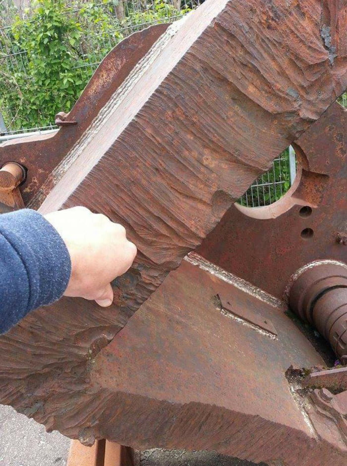 150mm frontal plate of a german king tiger tank used in late WW2 - 9GAG