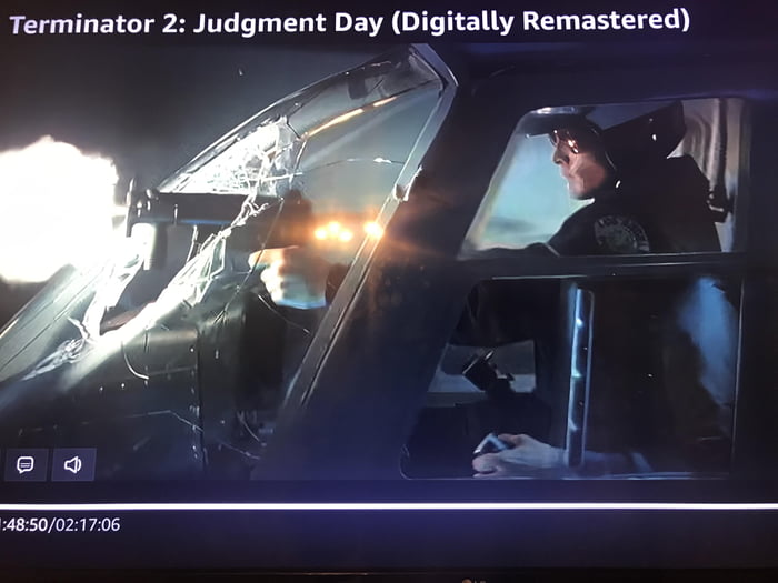 This scene in terminator 2 where the terminator is flying the ...