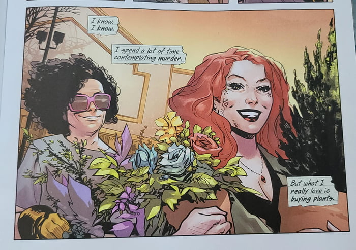 Slight for issue 3 of Poison Ivy. Loving the vibe of this panel - 9GAG