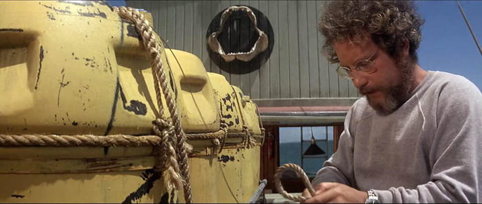 As they head out to sea to capture the shark in Jaws (1975) Quint asks ...