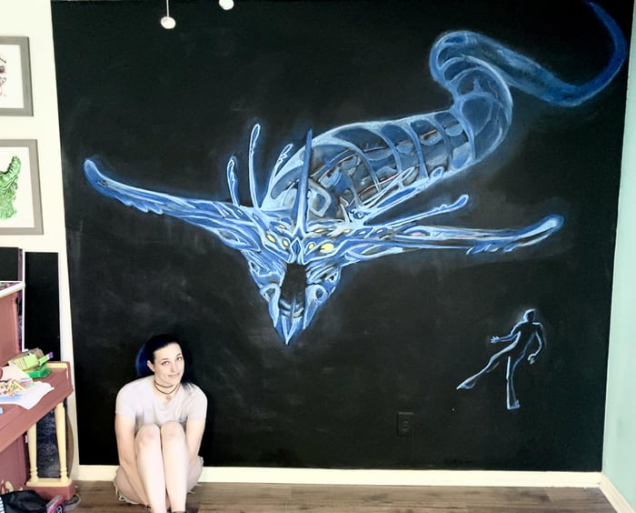 Ghost Leviathan chalk drawing! - 9GAG