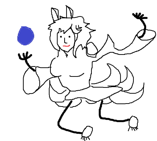 Cursed ms paint drawing of ahri - 9GAG