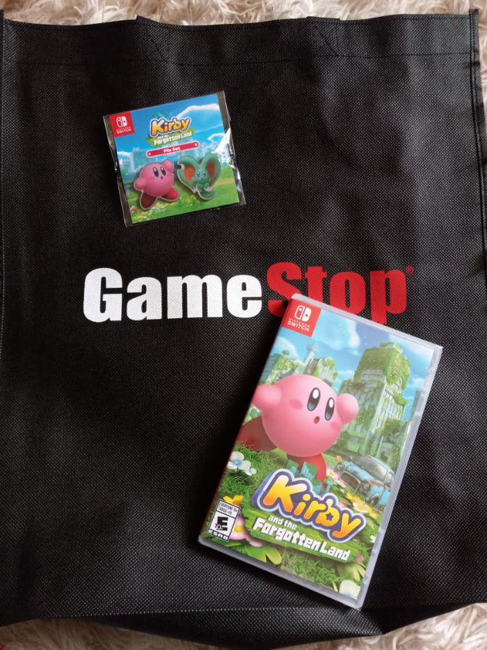 Kirby and the Forgotten Land-came with a reusable Gamestop bag and Pin ...