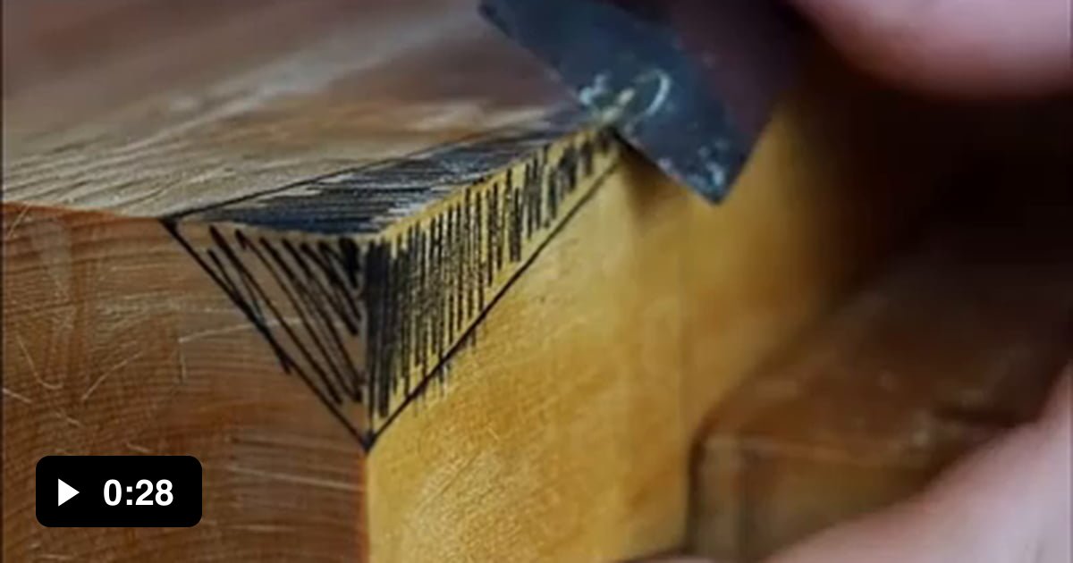 Wood+chisel = oddlysatisfying - 9GAG