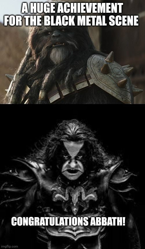 Congrats Abbath! It's not a small thing to be part of the Star Wars ...