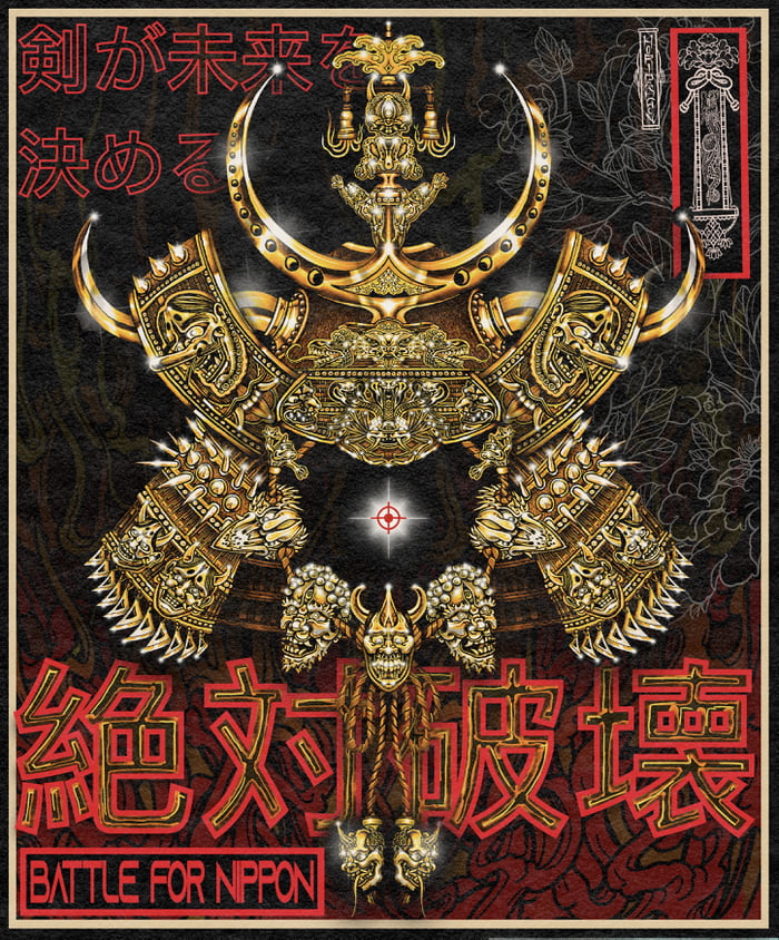 I wanted to mix Japanese folk tales, warhammer 40k and 90’s Japanese ...