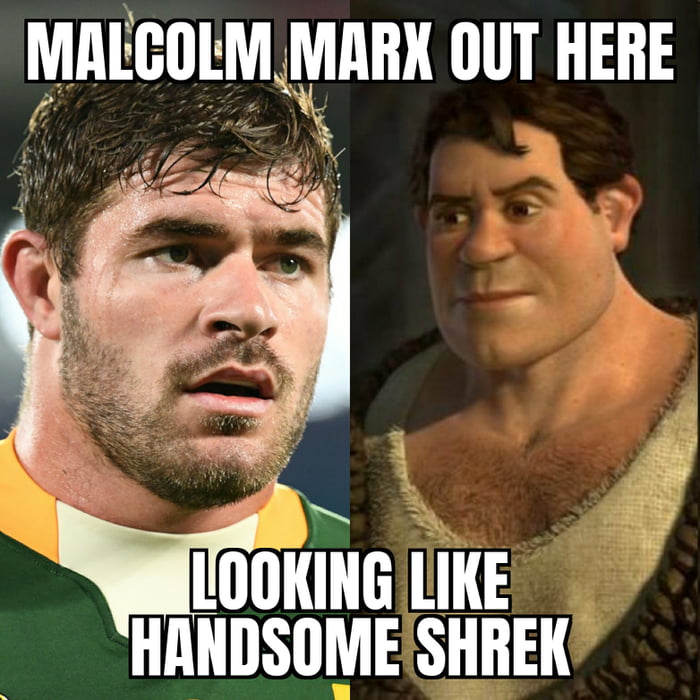 Malcolm Marx out here looking like handsome Shrek - 9GAG