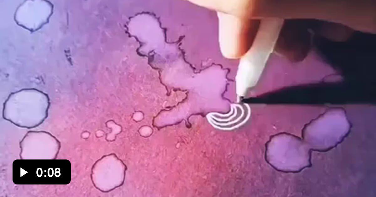 Doodling around water drop marks - 9GAG