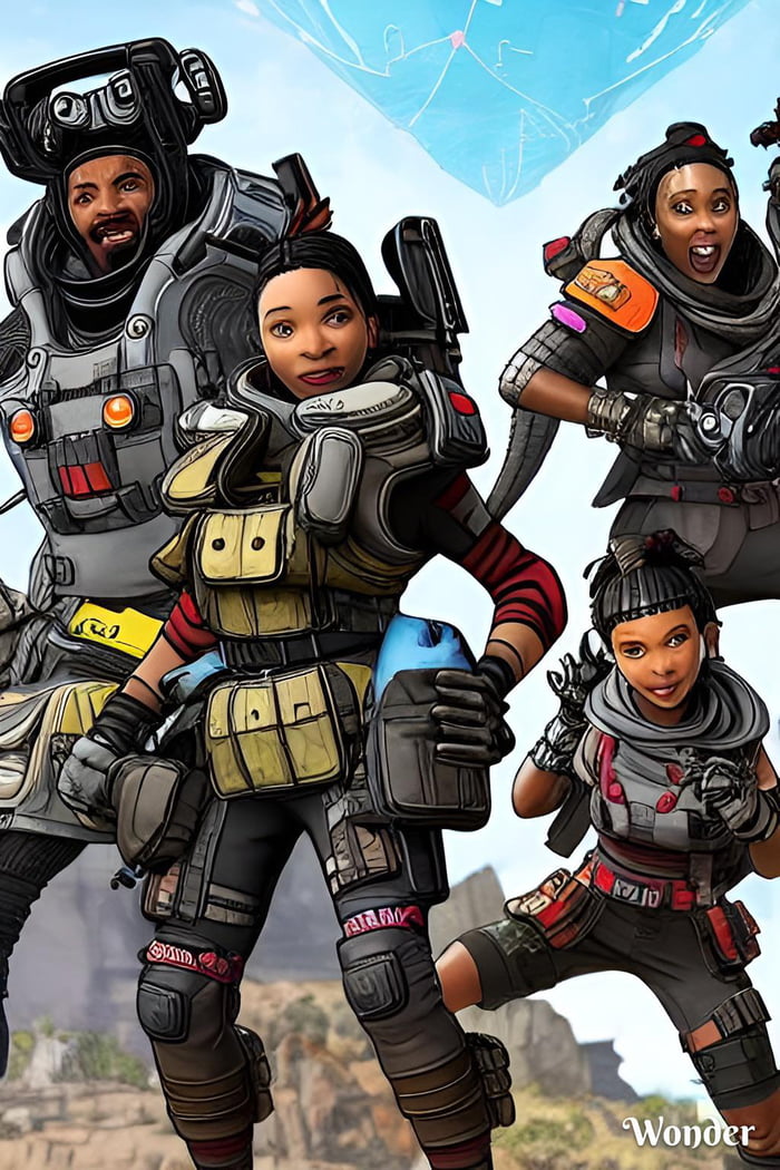 Had an ai create art with the words Apex Legends. This is the result ...