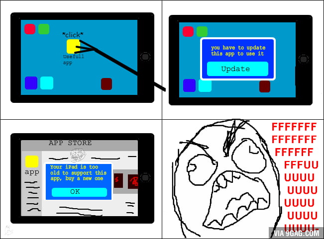 First gen iPad rage - 9GAG