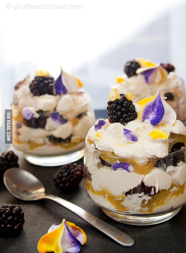 Blackberry and Lemon Eton Mess - 9GAG