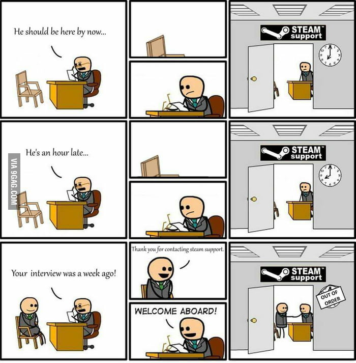Welcome to steam support - 9GAG