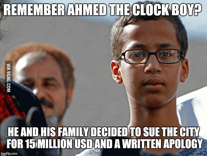 He didn't even made the clock.Now ahmed and family migrated to Qatar ...