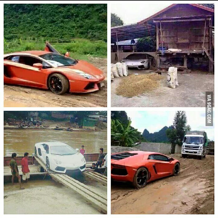 No biggie... just a car in rural region. - 9GAG