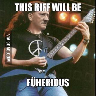 Hitler playing guitar - 9GAG