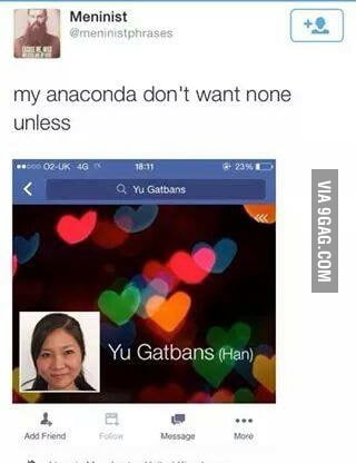 Yu gatbans han! - 9GAG