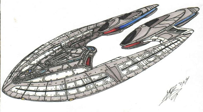 Another Star Trek Federation-Ship Design Concept. Today: Apex-Class - 9GAG