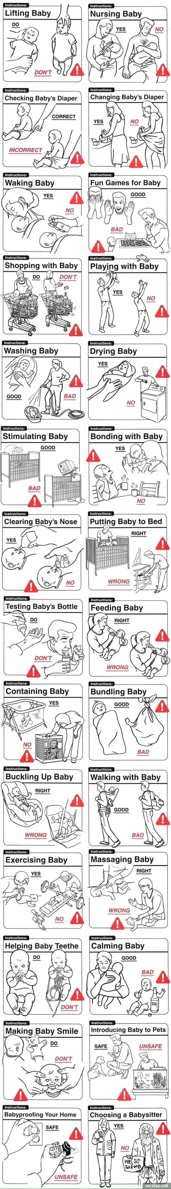 Parenting instructions - 9GAG