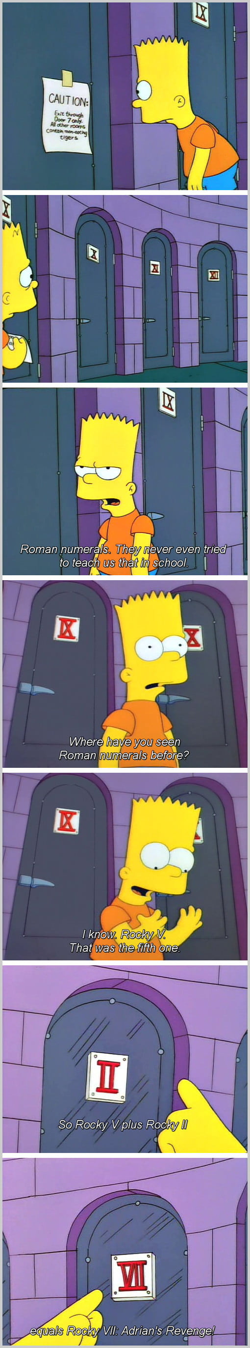 Bart Simpson & Roman numerals - 9GAG