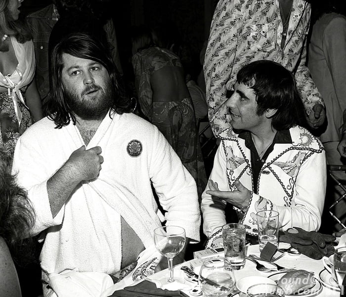Brian Wilson showing up to Keith Moon's birthday party in a bathrobe ...
