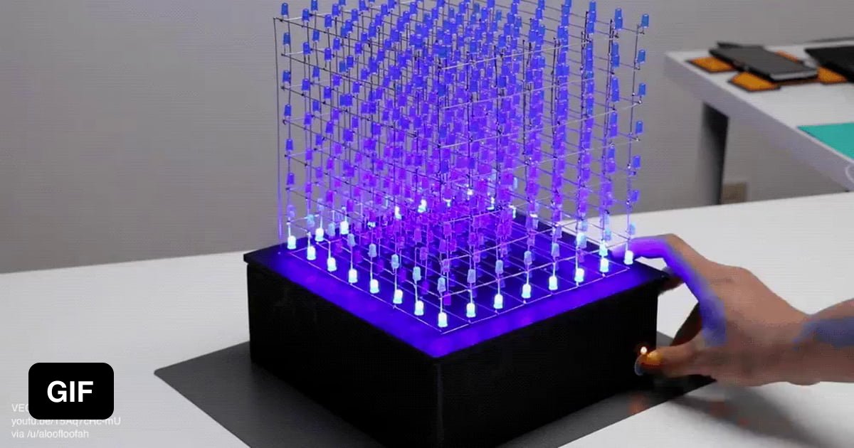 LED cube powered by Arduino - 9GAG