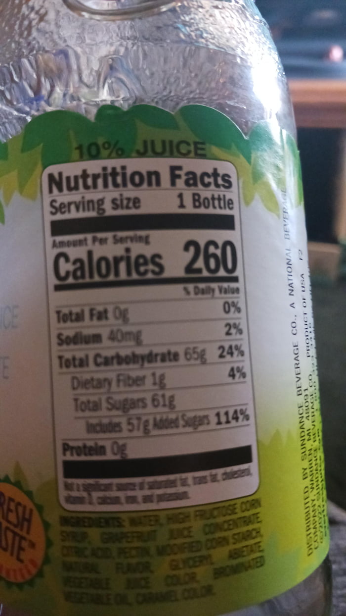 This is a wild amount of sugar for one drink! 57 grams of added sugar ...