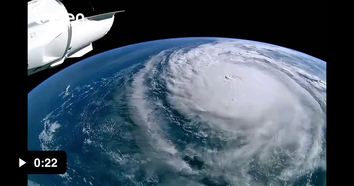 Hurricane Milton time lapse in space ~S~ - 9GAG