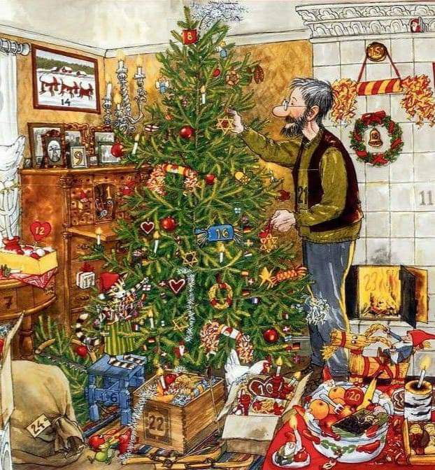Swedish illustrator Sven Nordqvist, " Pettsson & Findus christmas" - 9GAG