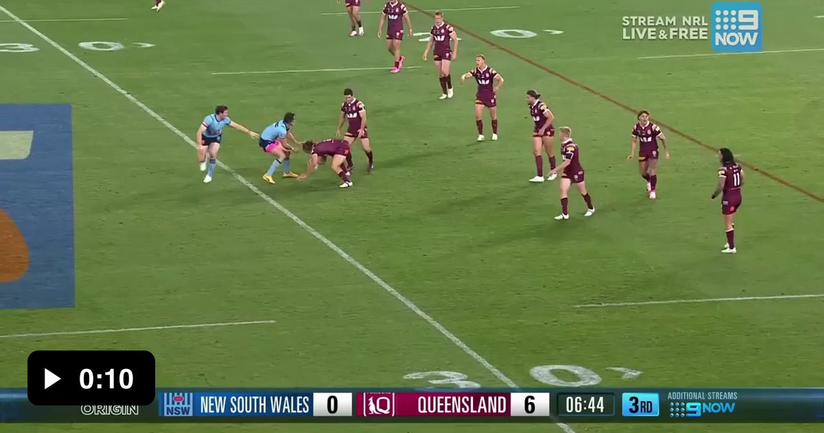 Real time version of the Brutal hit to Reece Walsh - 9GAG