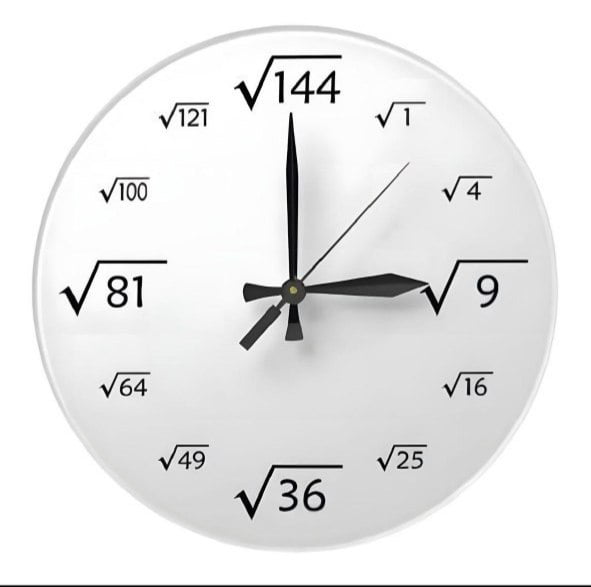 Square Root CLOCK - 9GAG
