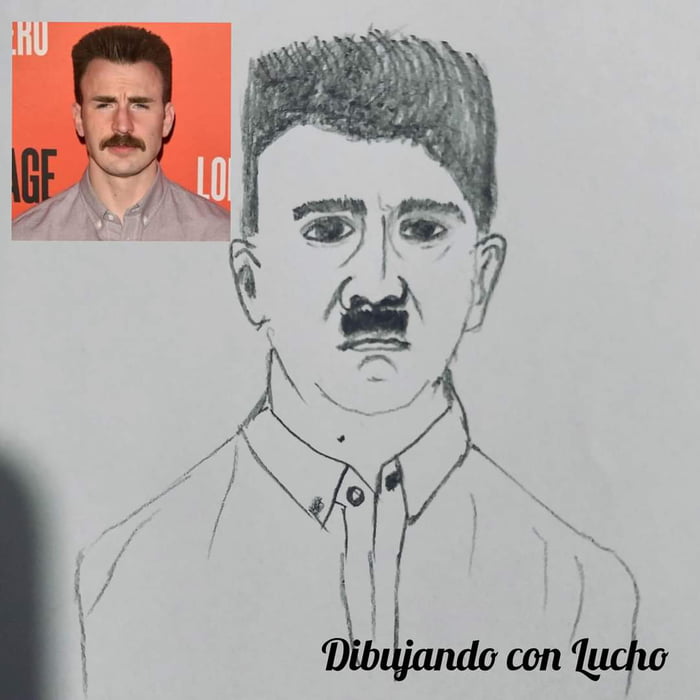 This time I drew Chris Evans or Chaplin ... - 9GAG