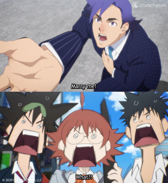 Sudden proposals in anime, always a shocker - 9GAG