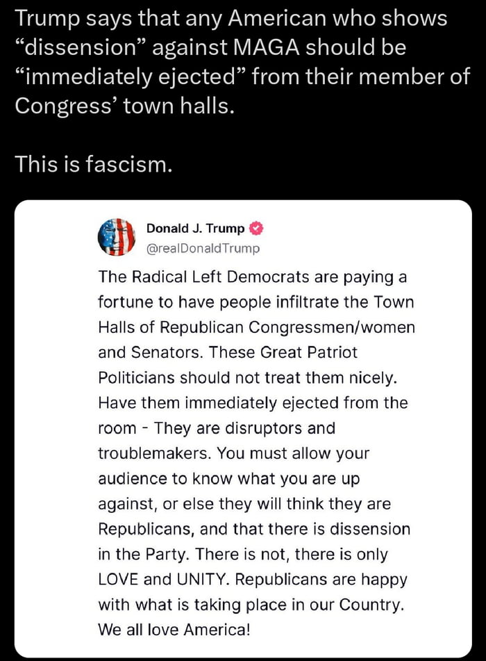 Republican townhalls require now you show proof you voted for trump in ...