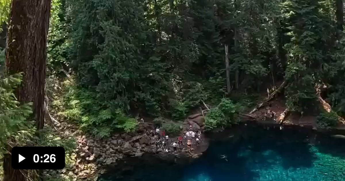 POV: Jumping into the McKenzie River in Central Oregon aka the bluest ...